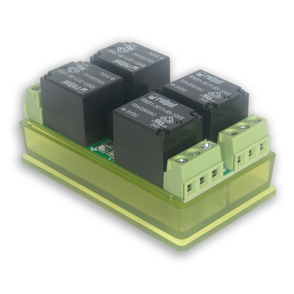 Płytka przekaźników 4×10A | Płytki | Akcesoria | tinycontrol